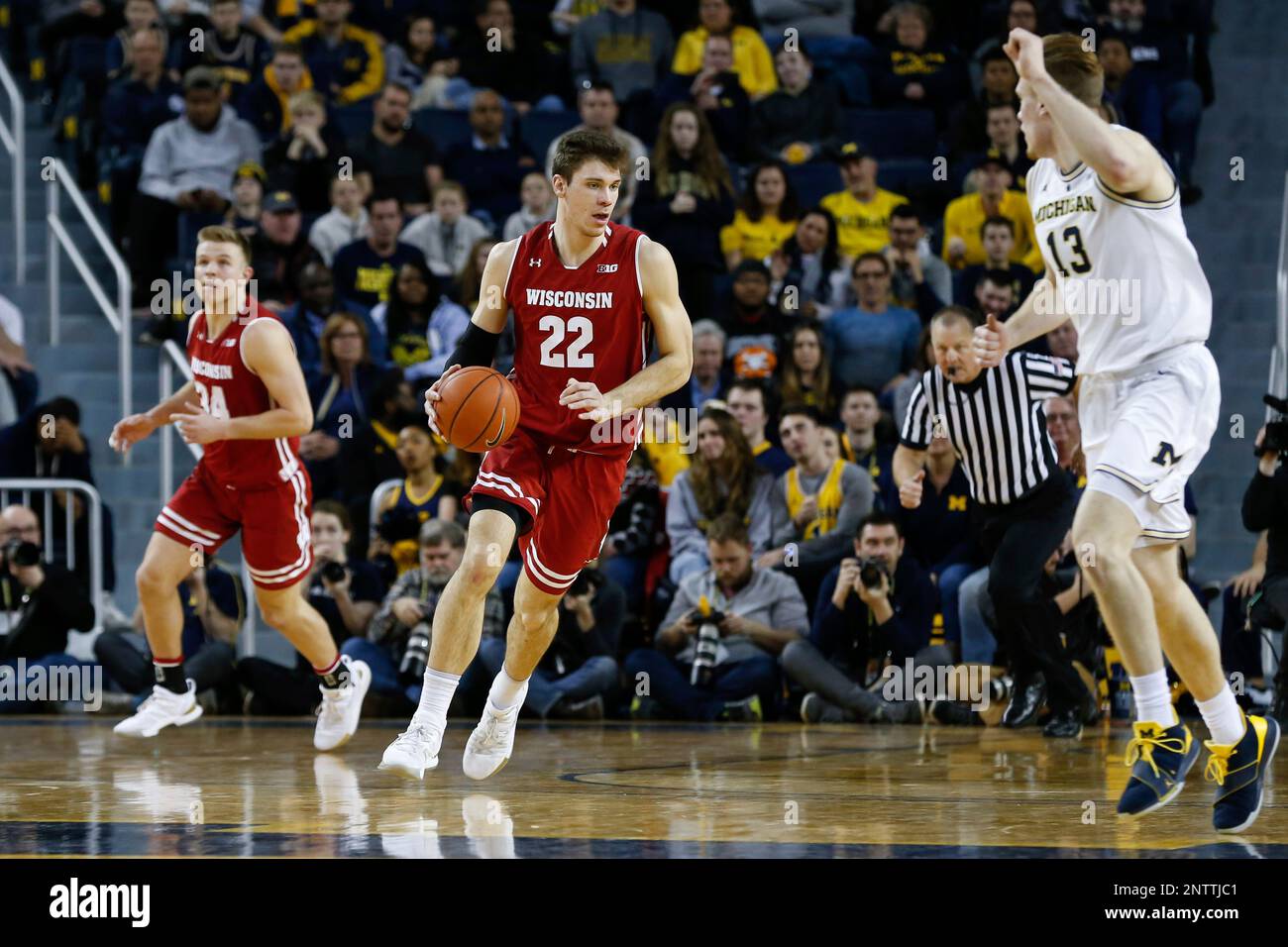 ANN ARBOR, MI - FEBRUARY 09: Wisconsin Badgers forward Ethan Happ (22 ...