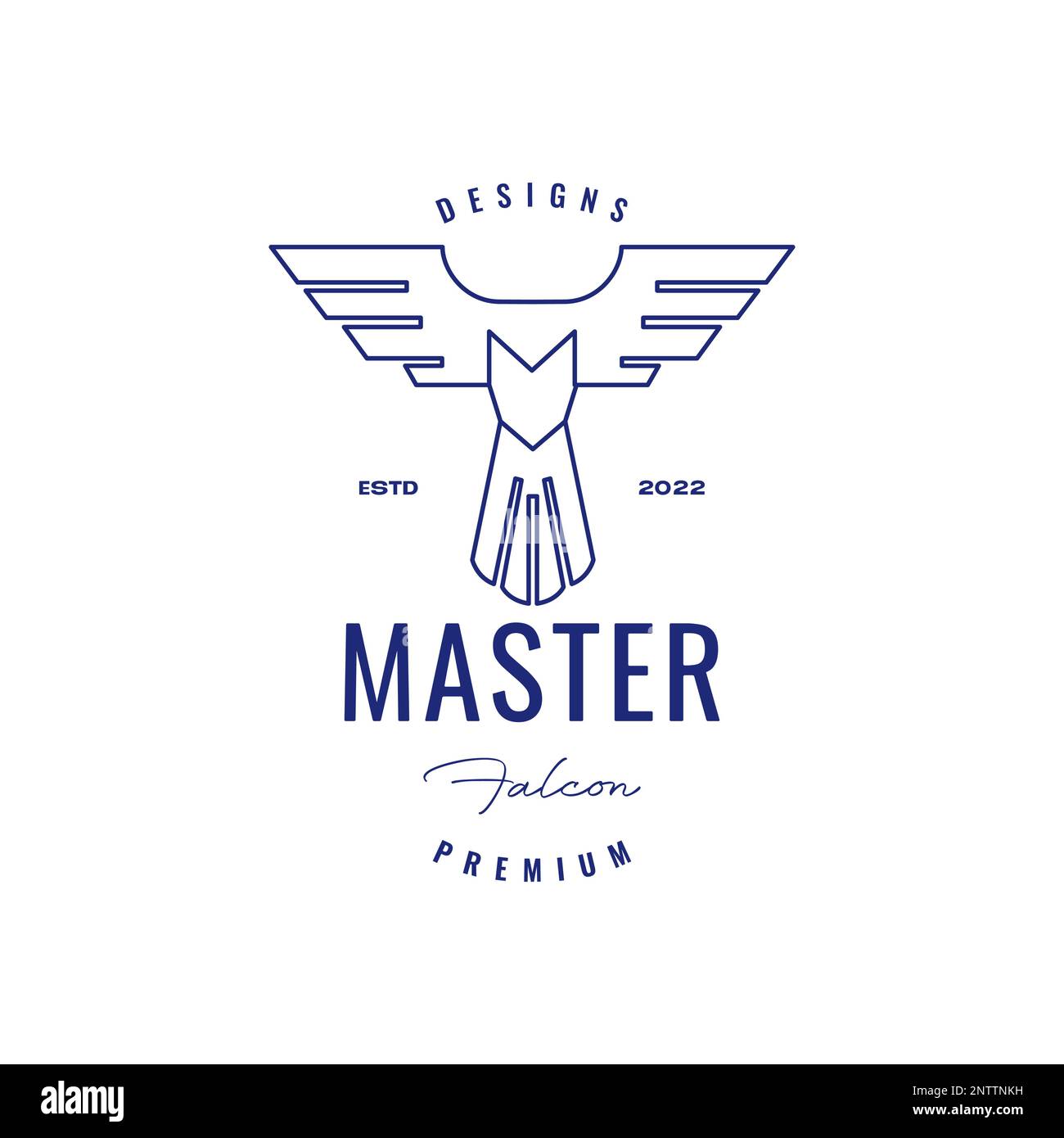 flaying flap wings animal bird falcon polygonal line minimal logo design vector Stock Vector ...