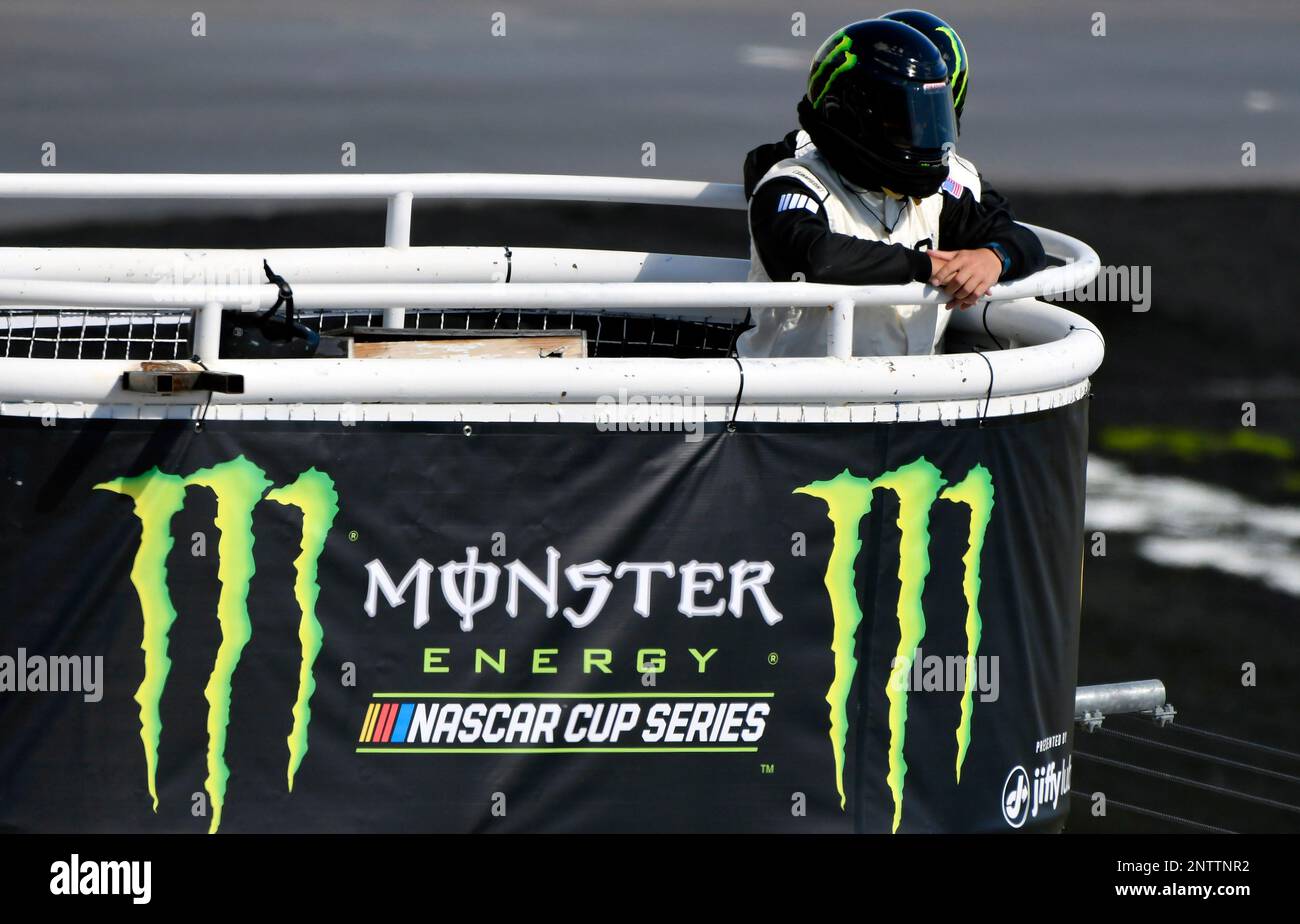 Monster flag stand during the NASCAR Monster Energy Cup Series Pennzoil ...