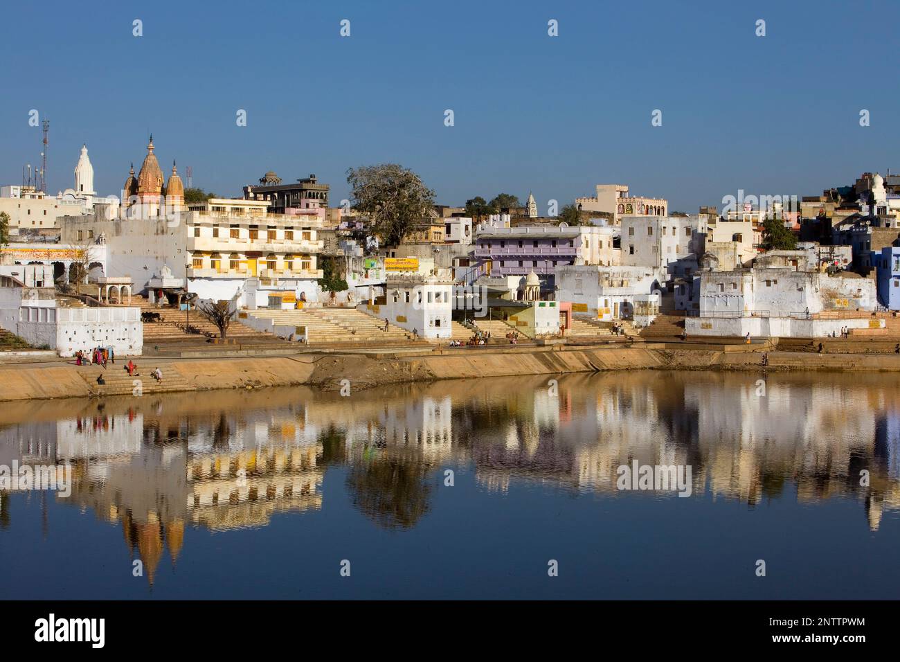 The holy lake and the village of Pushkar,pushkar, Rajasthan, india ...
