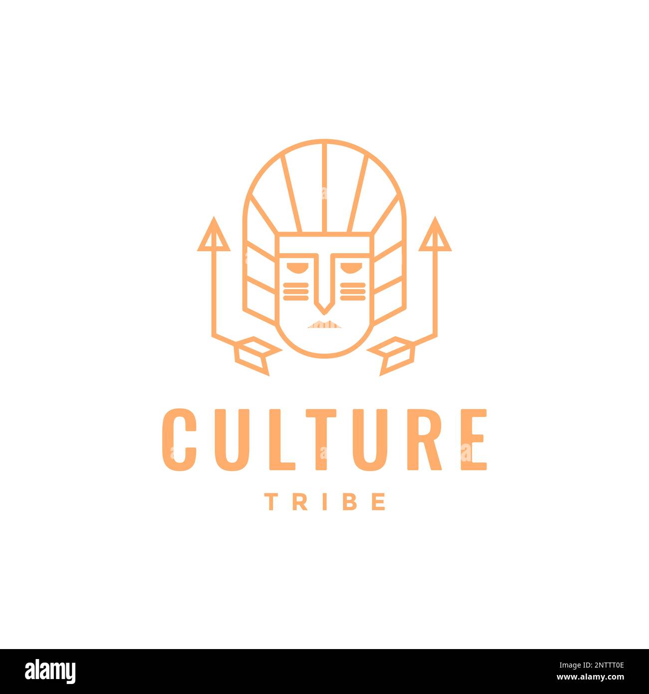 culture mask tribe headgear ethnic face geometric line simple line ...