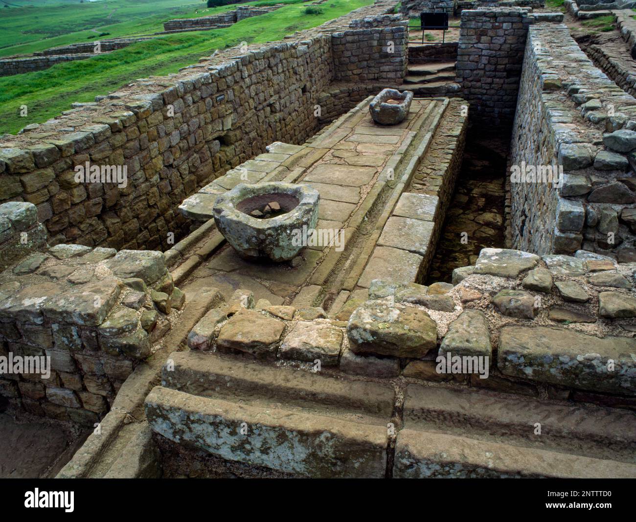 View SW of the water fed latrines (toilet block) in the SE corner of ...