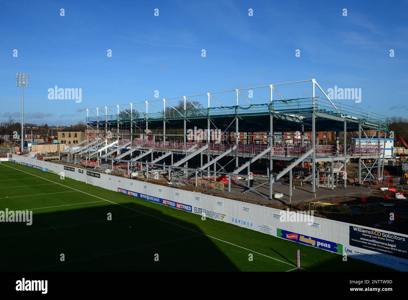 Wakefield, England - 15th January 2023 - General view construction work ...