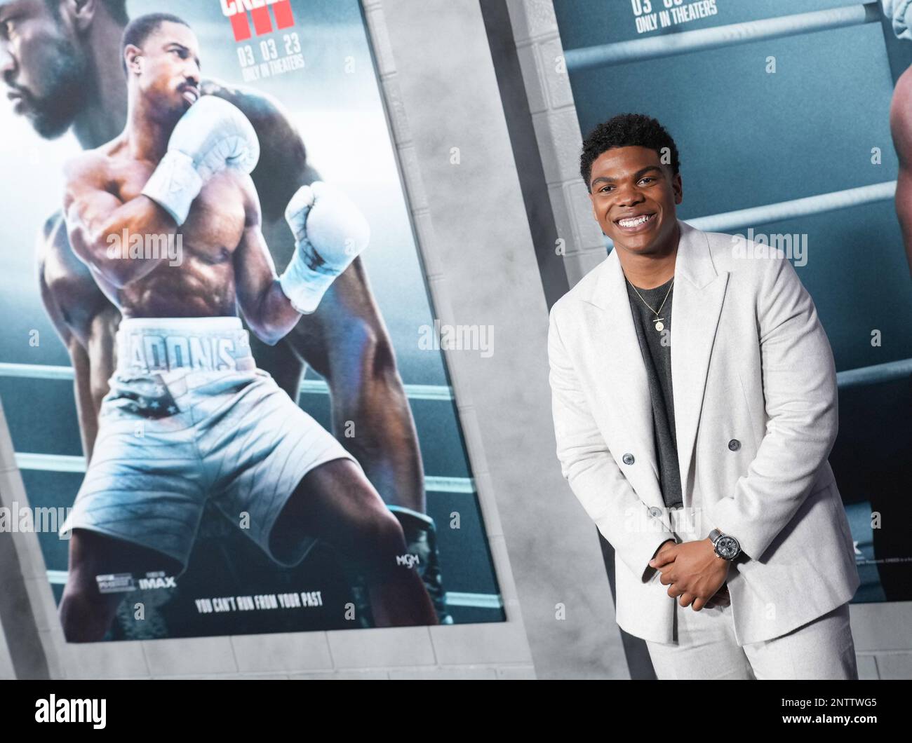 Los Angeles, USA. 27th Feb, 2023. Spence Moore II arrives at the CREED ...