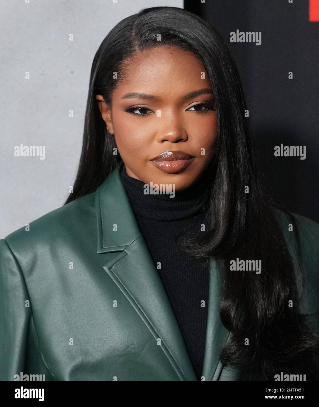 Ryan Destiny arrives at the CREED III Los Angeles Premiere held at the ...