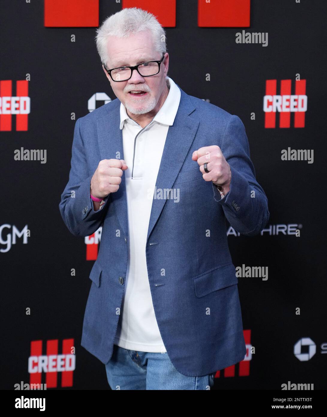Los Angeles, USA. 27th Feb, 2023. Freddie Roach arrives at the CREED III Los Angeles Premiere ...