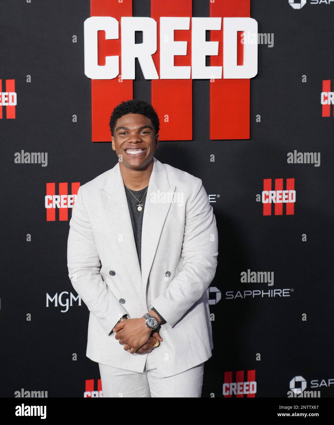 Los Angeles, USA. 27th Feb, 2023. Spence Moore II arrives at the CREED ...