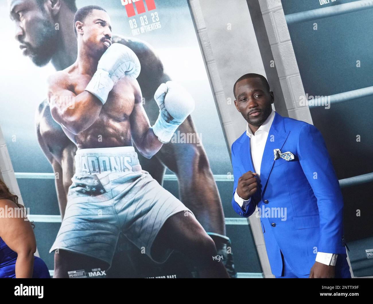 Los Angeles, USA. 27th Feb, 2023. Terence Crawford arrives at the CREED ...