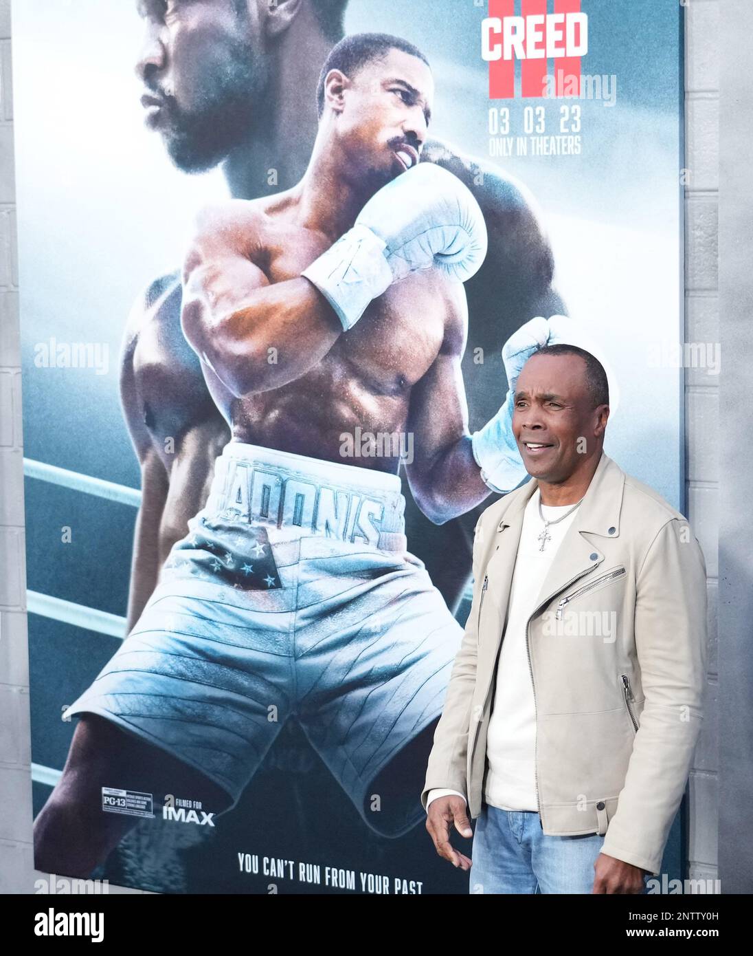 Sugar Ray Leonard arrives at the CREED III Los Angeles Premiere held at ...