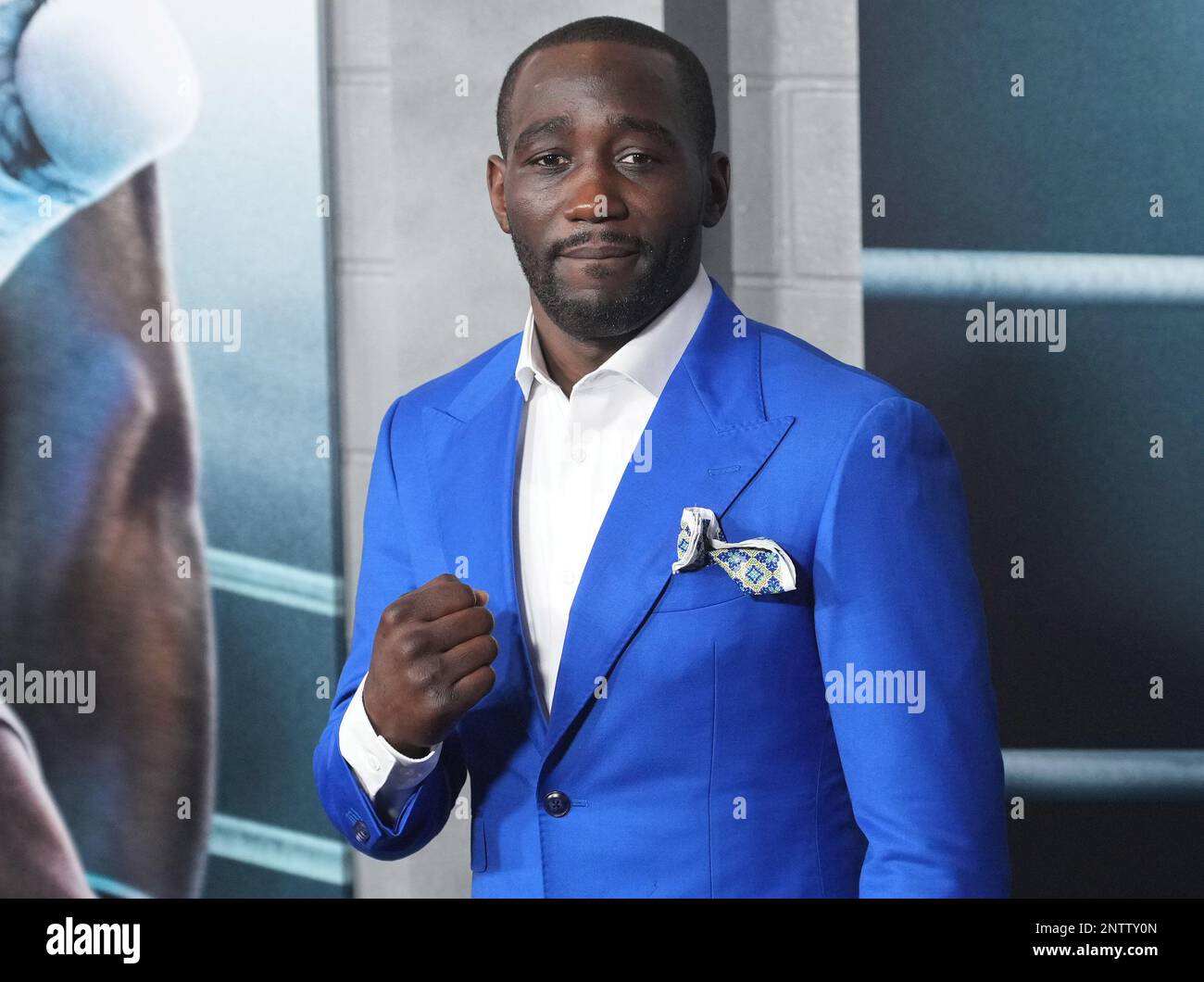 Terence Crawford arrives at the CREED III Los Angeles Premiere held at ...