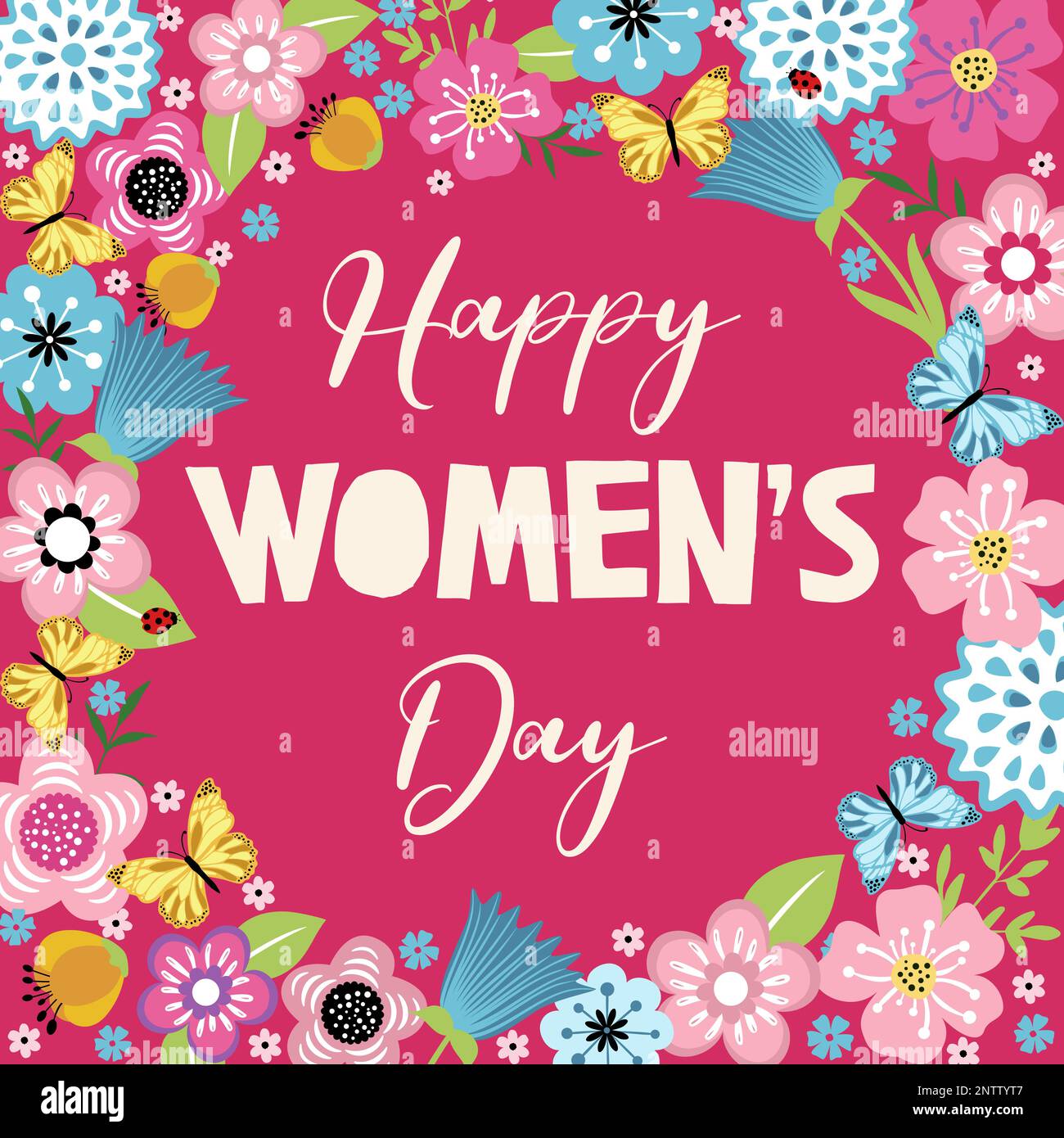 Vector greeting card for International Women's Day. On March 8, a sign ...