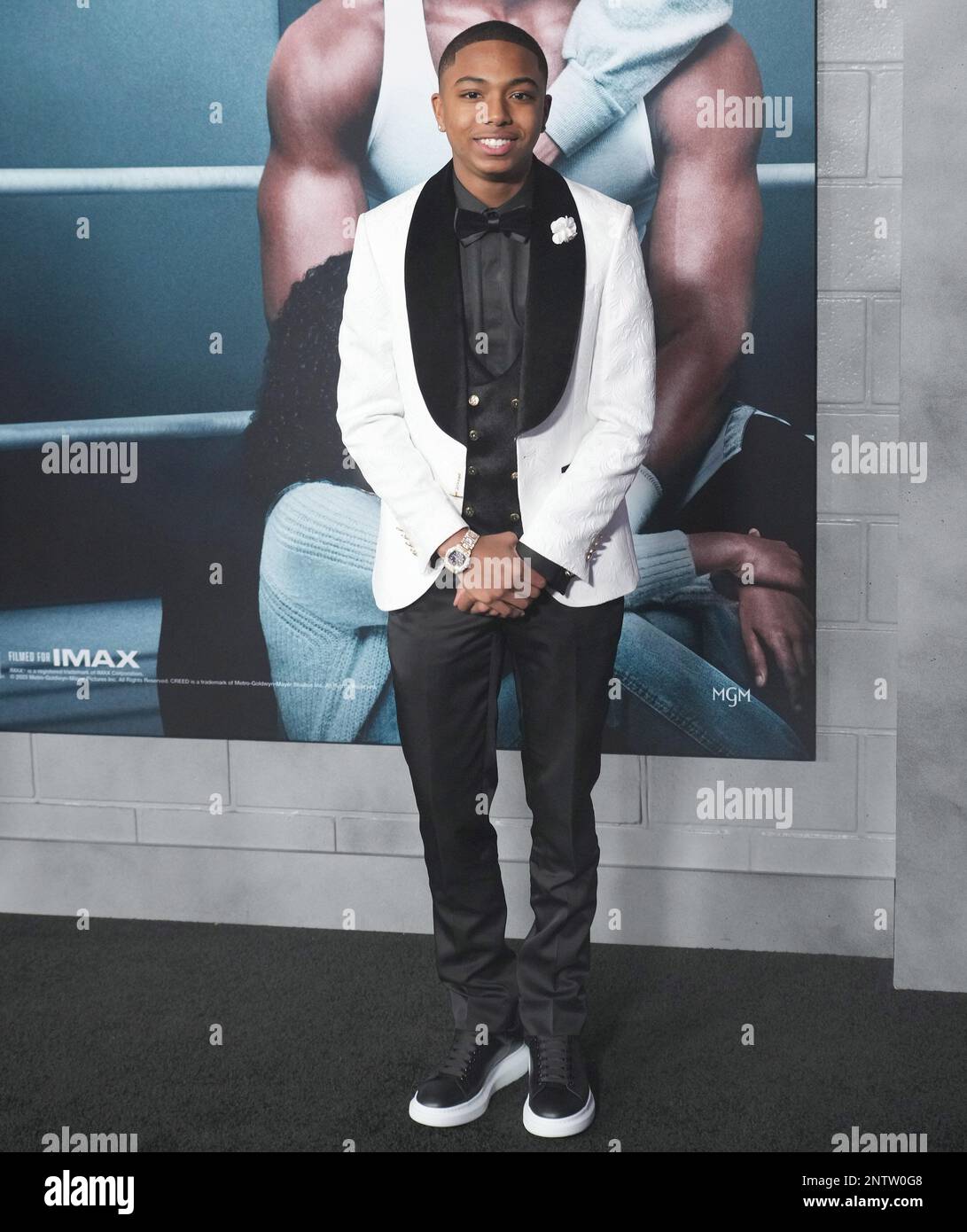 Thaddeus J. Mixon arrives at the CREED III Los Angeles Premiere held at ...