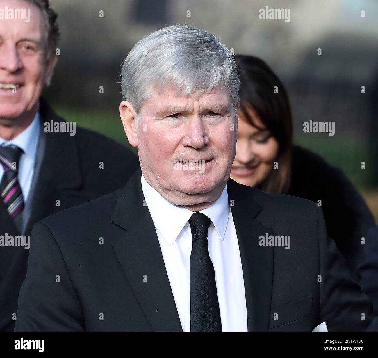 pic shows: mourner Pat Rice Former England and Watford manager Graham ...