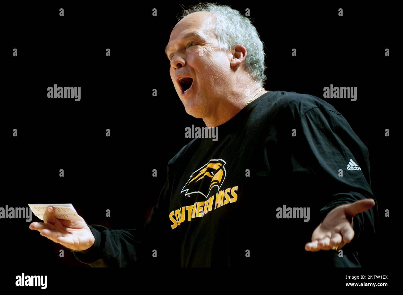 Southern Mississippi head coach Doc Sadler reacts after a play Sunday ...