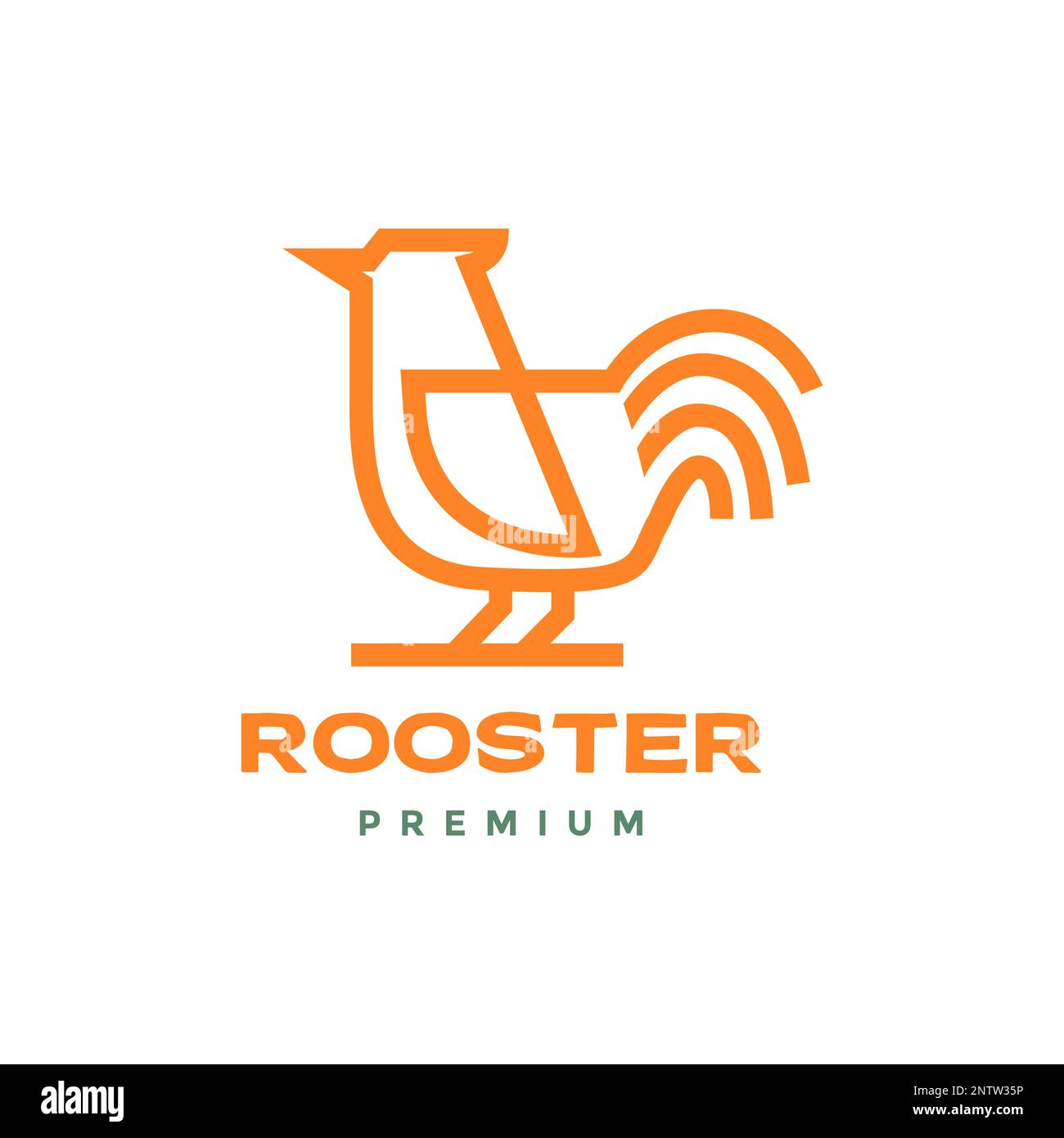 animal poultry chicken rooster meat crowing line bold modern clean logo ... animal poultry chicken rooster meat crowing line bold modern clean logo ...