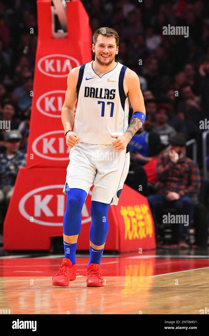 LOS ANGELES, CA - FEBRUARY 25: Dallas Mavericks Guard Luka Doncic (77 ...