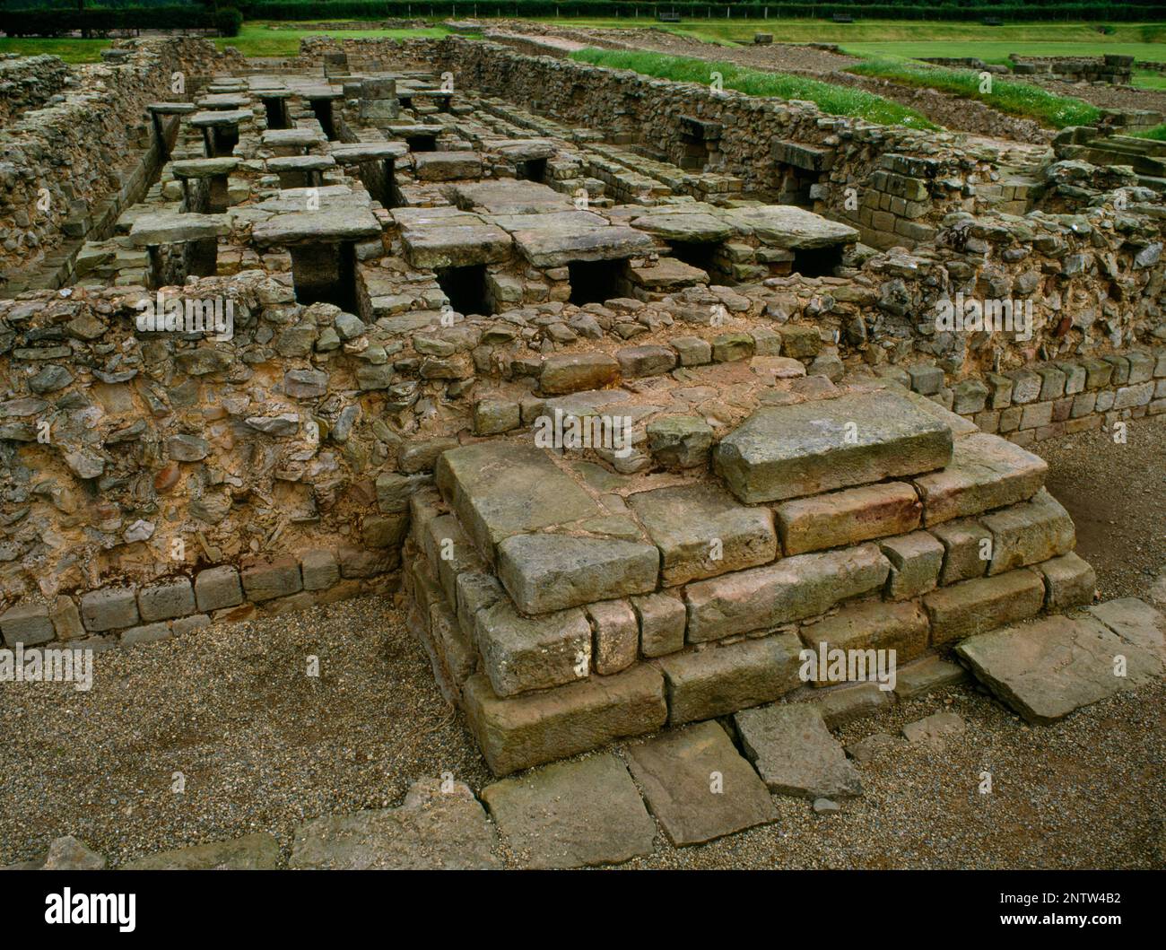 View NNE of the E granary with its loading platform beside the main ...