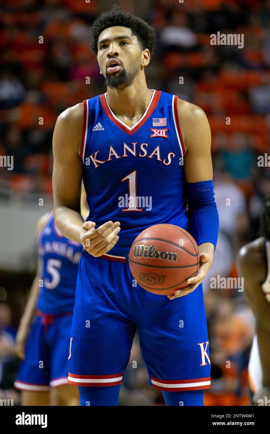 STILLWATER, OK - MARCH 02: Kansas Jayhawks forward Dedric Lawson (1 ...