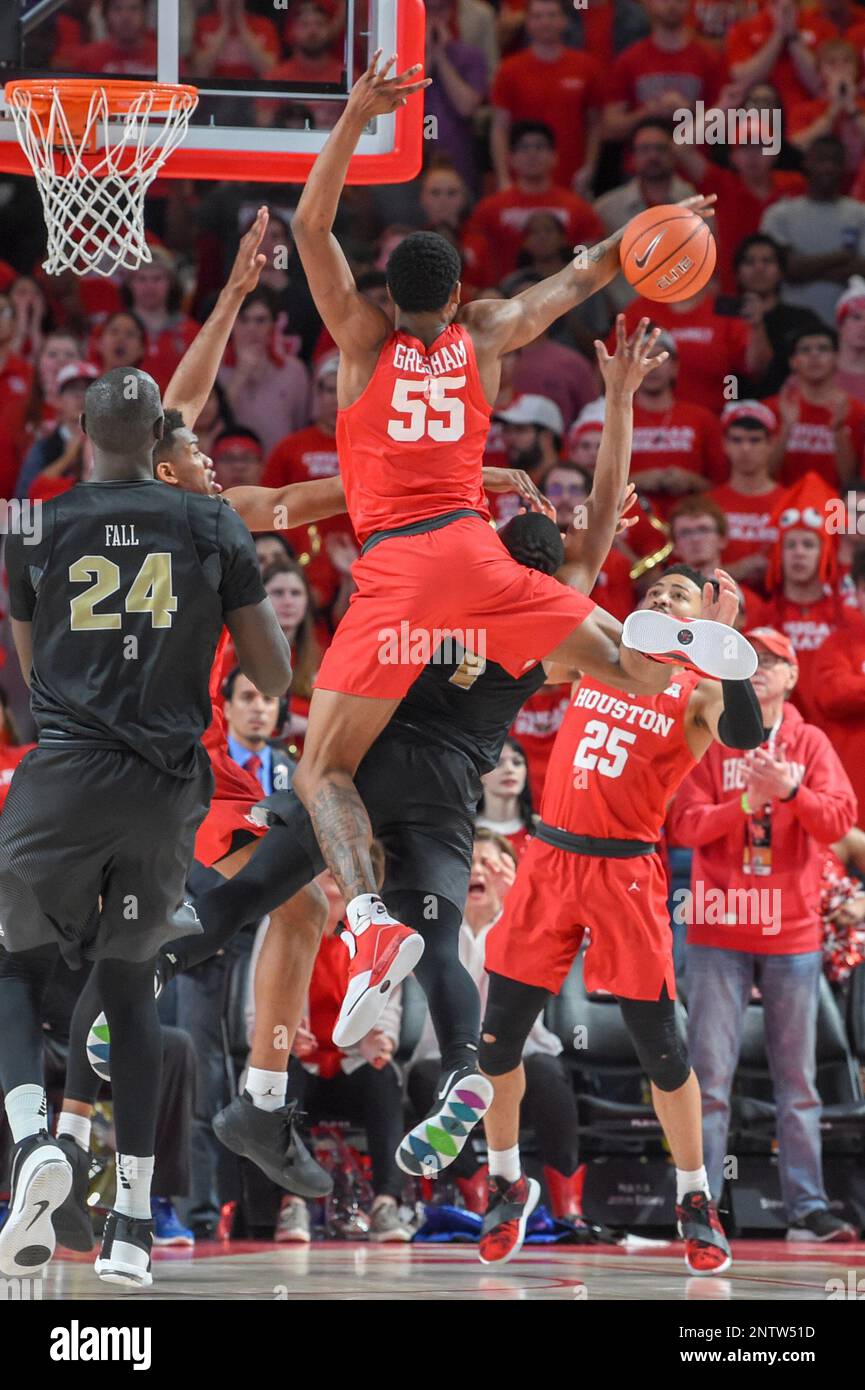 HOUSTON, TX - MARCH 02: Houston Cougars forward Brison Gresham (55 ...