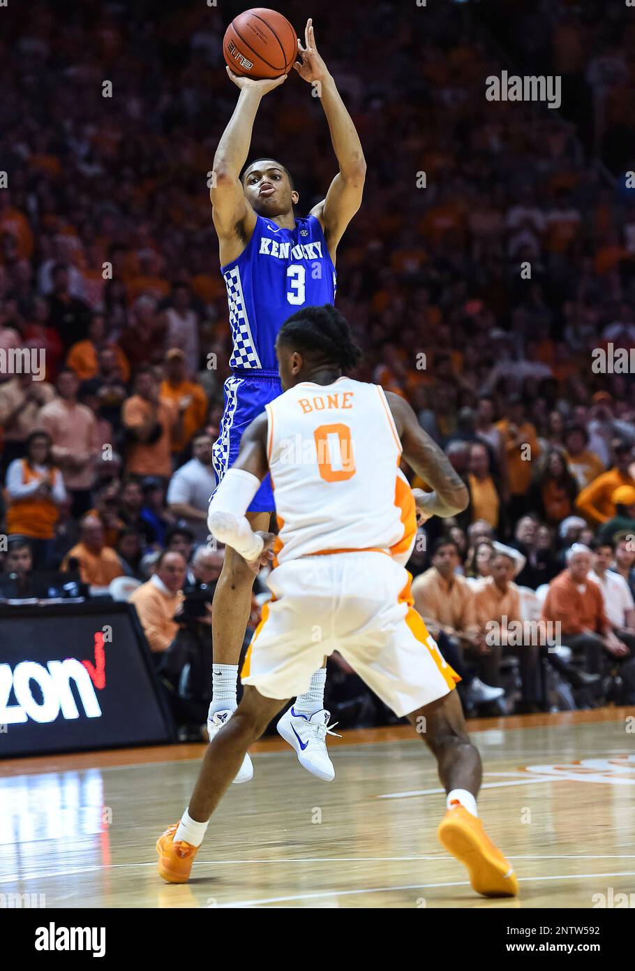 KNOXVILLE, TN - MARCH 2: Kentucky Wildcats guard Keldon Johnson (3 ...