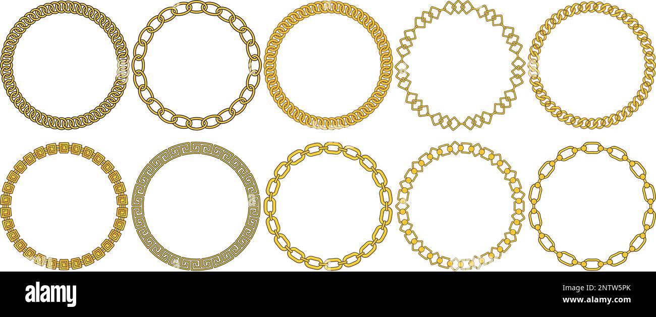 Braided gold chains Stock Vector Images - Alamy