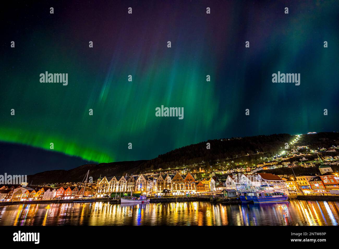 Northern Lights in Bergen, Norway Stock Photo - Alamy