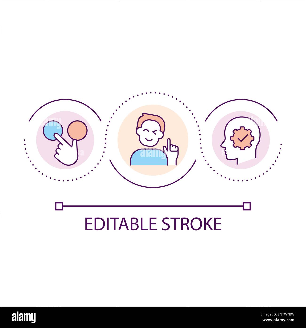 Right solution icon line Stock Vector Images - Alamy