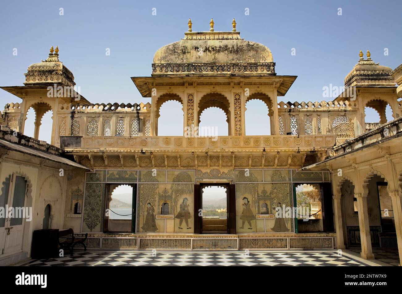 Terrace,City Palace,Udaipur, Rajasthan, india Stock Photo - Alamy