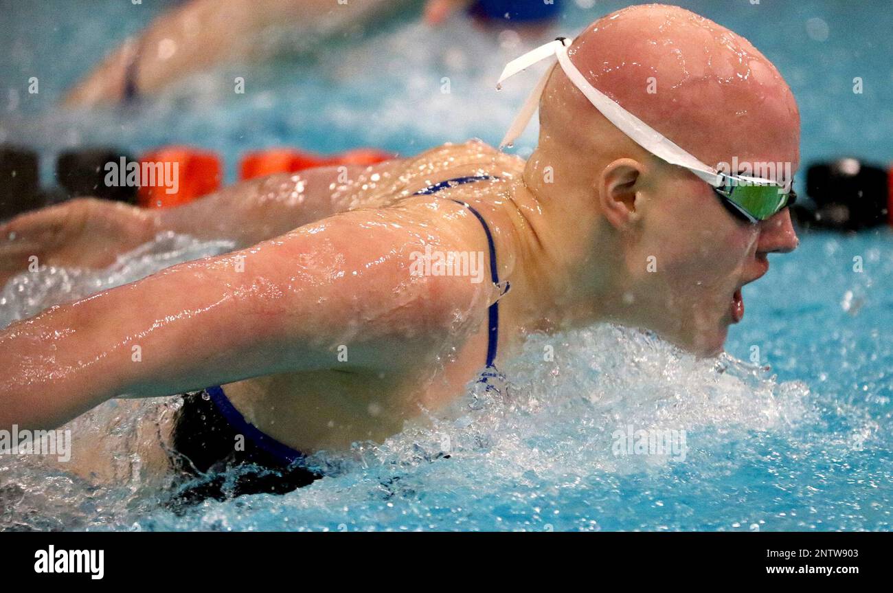 In this Feb. 9, 2019 photo, Leah Hayes competes in a Chicagoland ...