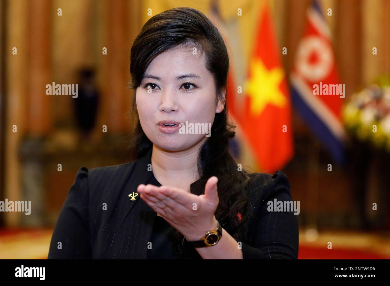 Singer Hyon Song Wol, head of the North Korean Samjiyon Orchestra ...