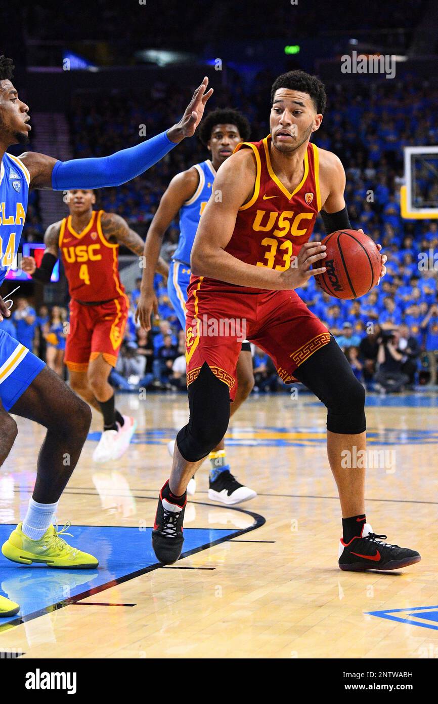 LOS ANGELES, CA - FEBRUARY 28: USC forward J'Raan Brooks (33) drives to ...