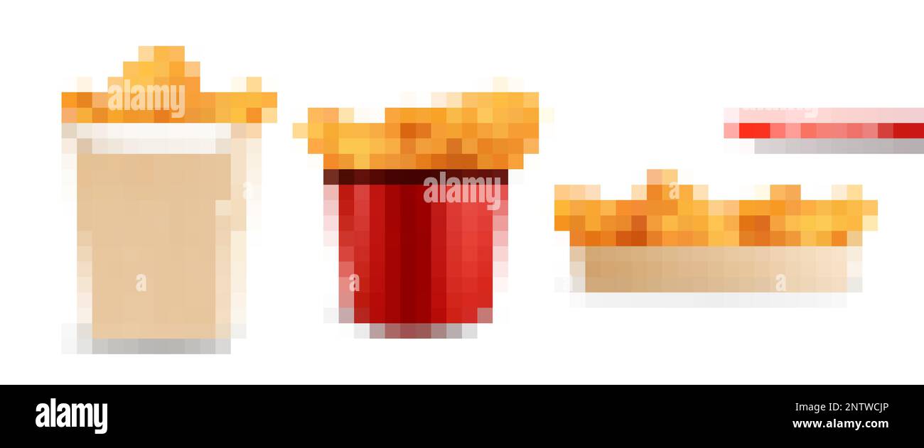 Chicken fast food buckets realistic set with isolated front view images ...