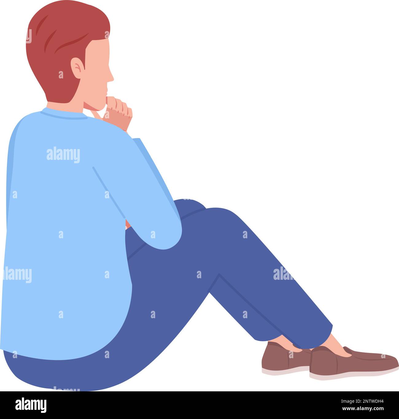 Thinking man cartoon 2d hi-res stock photography and images - Alamy