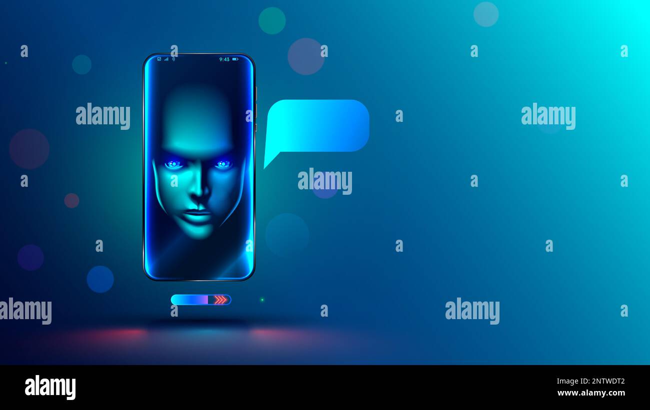 Chatbot face woman hi-res stock photography and images - Alamy