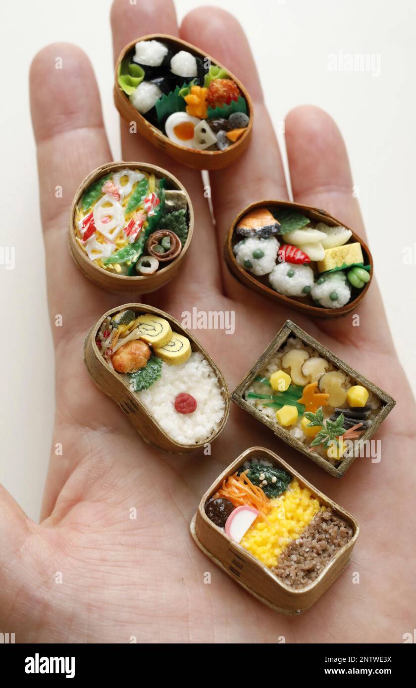 Miniature packed lunches are pictured during the Miniature Food ...