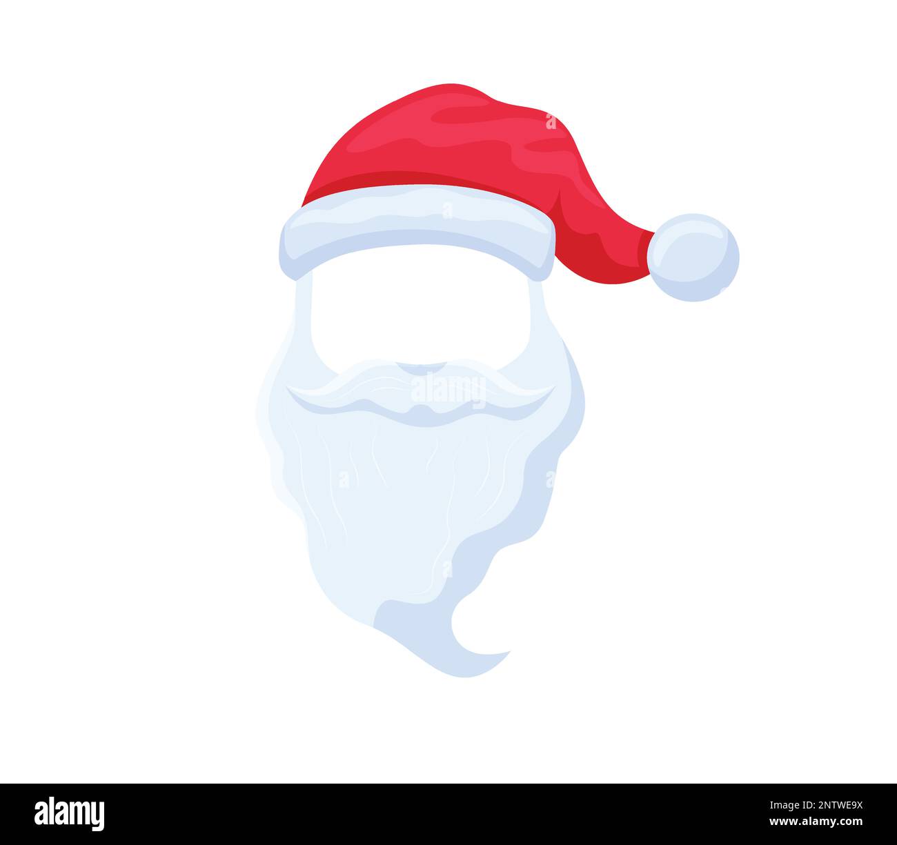 Hat and beard santa claus template Stock Vector Image & Art - Alamy