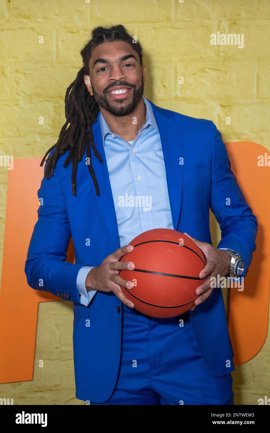 Donte "Hammer" Harrisonm of Harlem Globetrotters attends the premiere ...