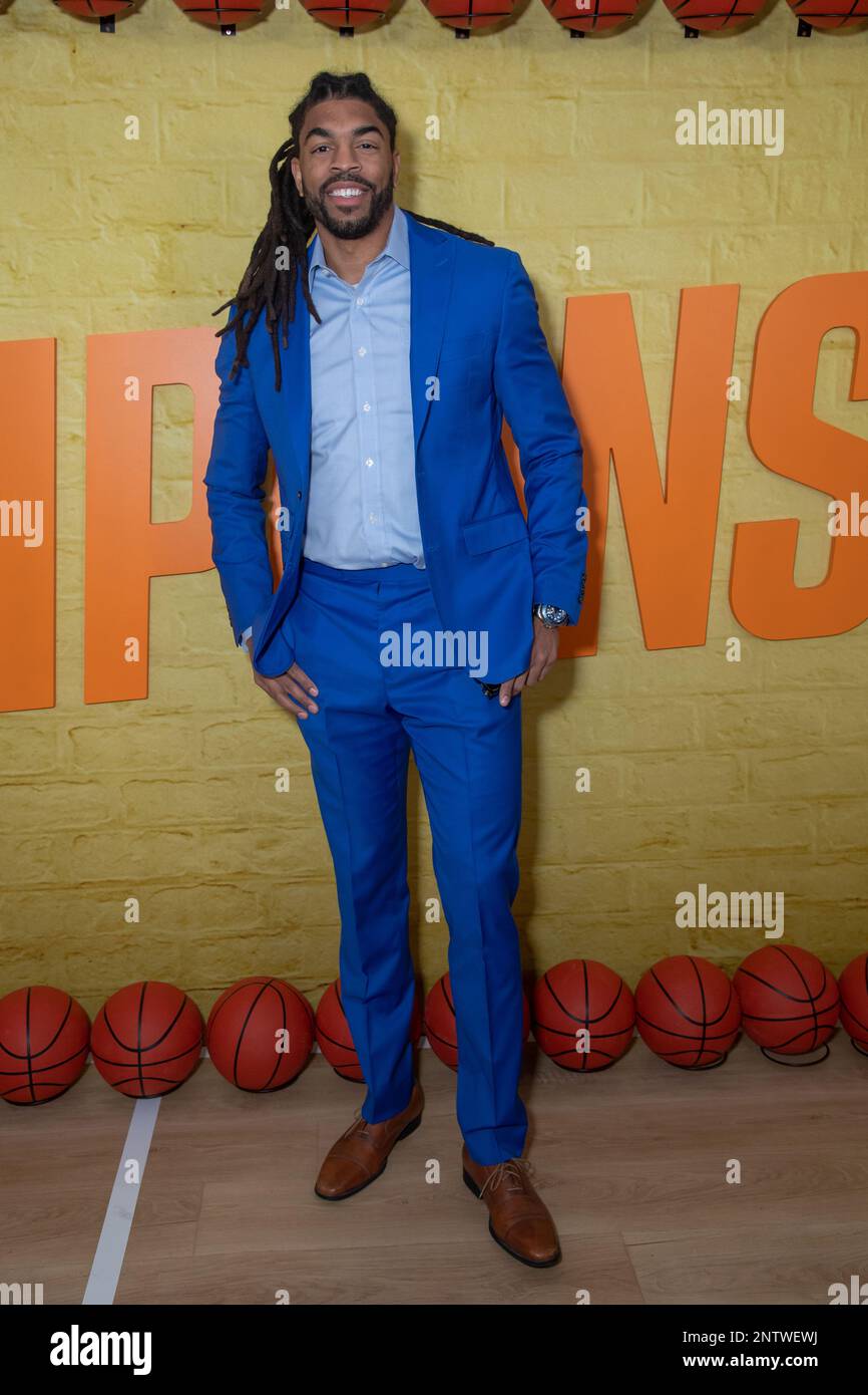Donte "Hammer" Harrisonm of Harlem Globetrotters attends the premiere ...