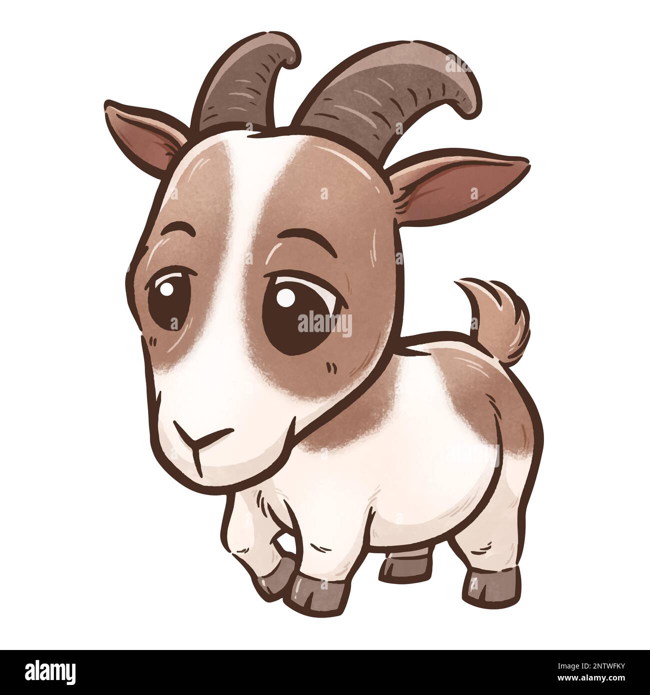 Vector illustration of Cartoon Goat Stock Vector Image & Art - Alamy