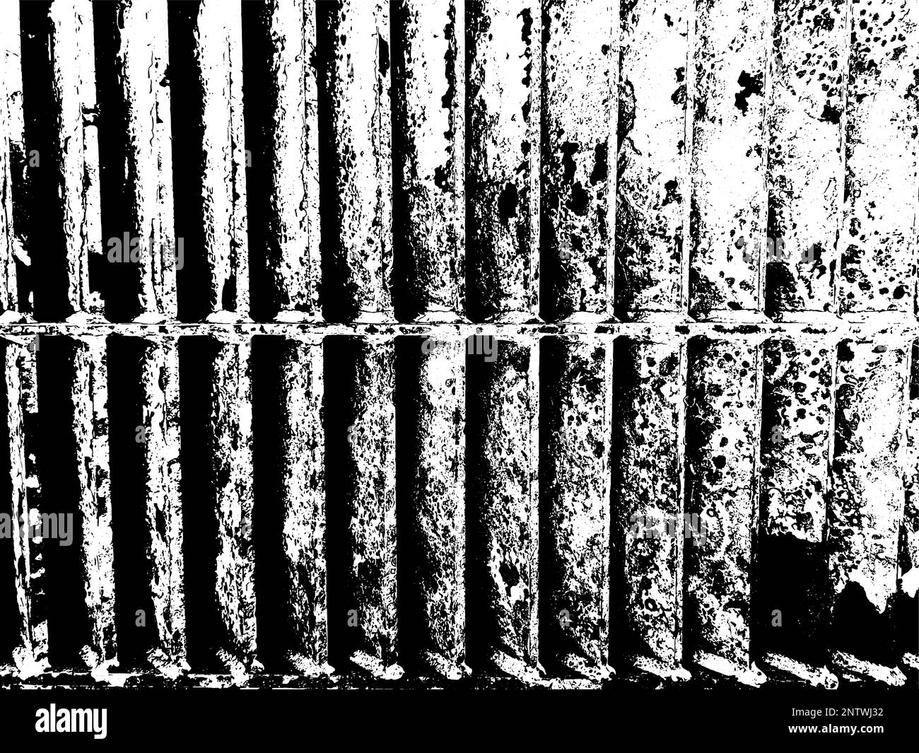 Rusty grunge texture. Aggressive damaged surface. Black white ...