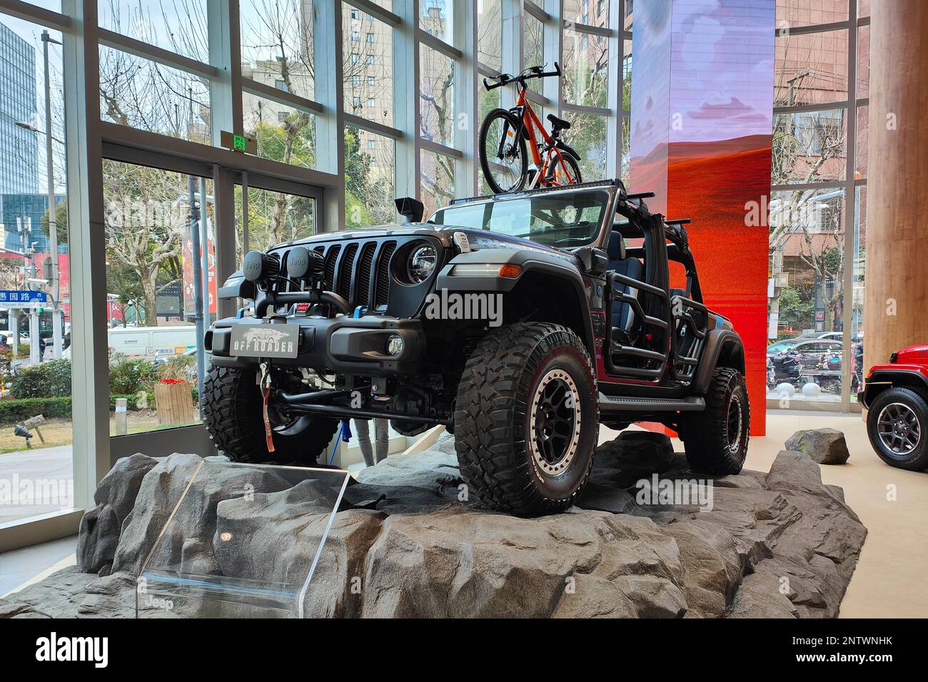SHANGHAI, CHINA - FEBRUARY 28, 2023 - Cars are displayed at the Jeep ...
