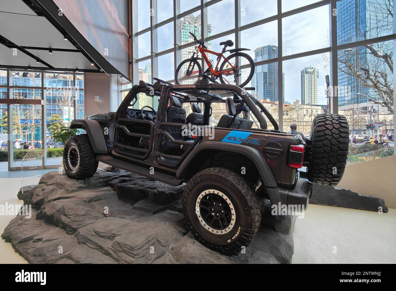 SHANGHAI, CHINA - FEBRUARY 28, 2023 - Cars are displayed at the Jeep ...