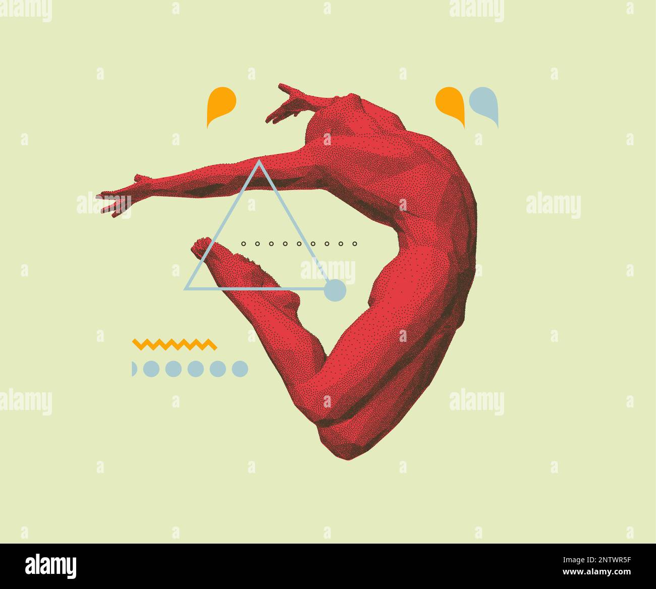 Man made jump Stock Vector Images - Alamy