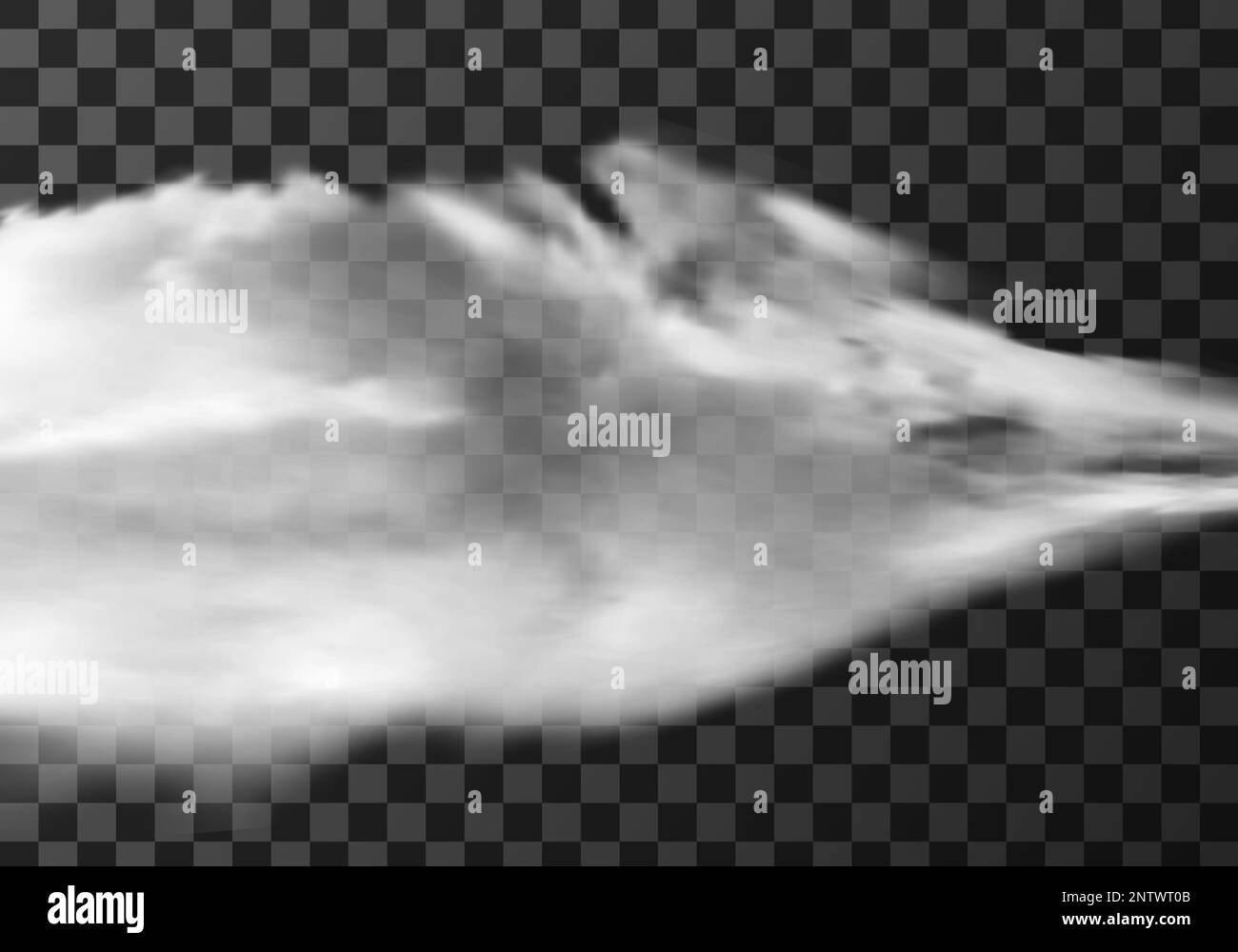 White cloud border, weather meteo frame realistic vector illustration ...