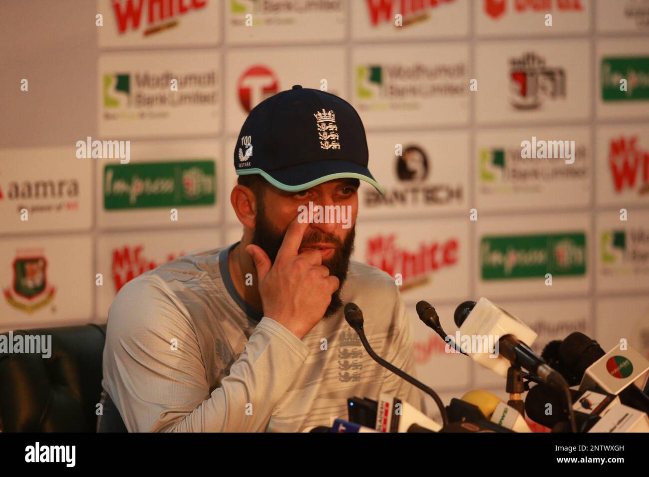 England all rounder batter Moeen Ali attends pre-match press conference ...