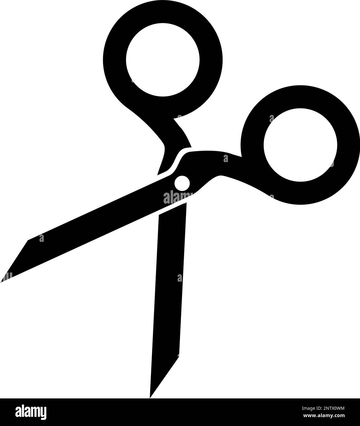 Scissors silhouette icon. Cutting tool. Editable vector Stock Vector ...