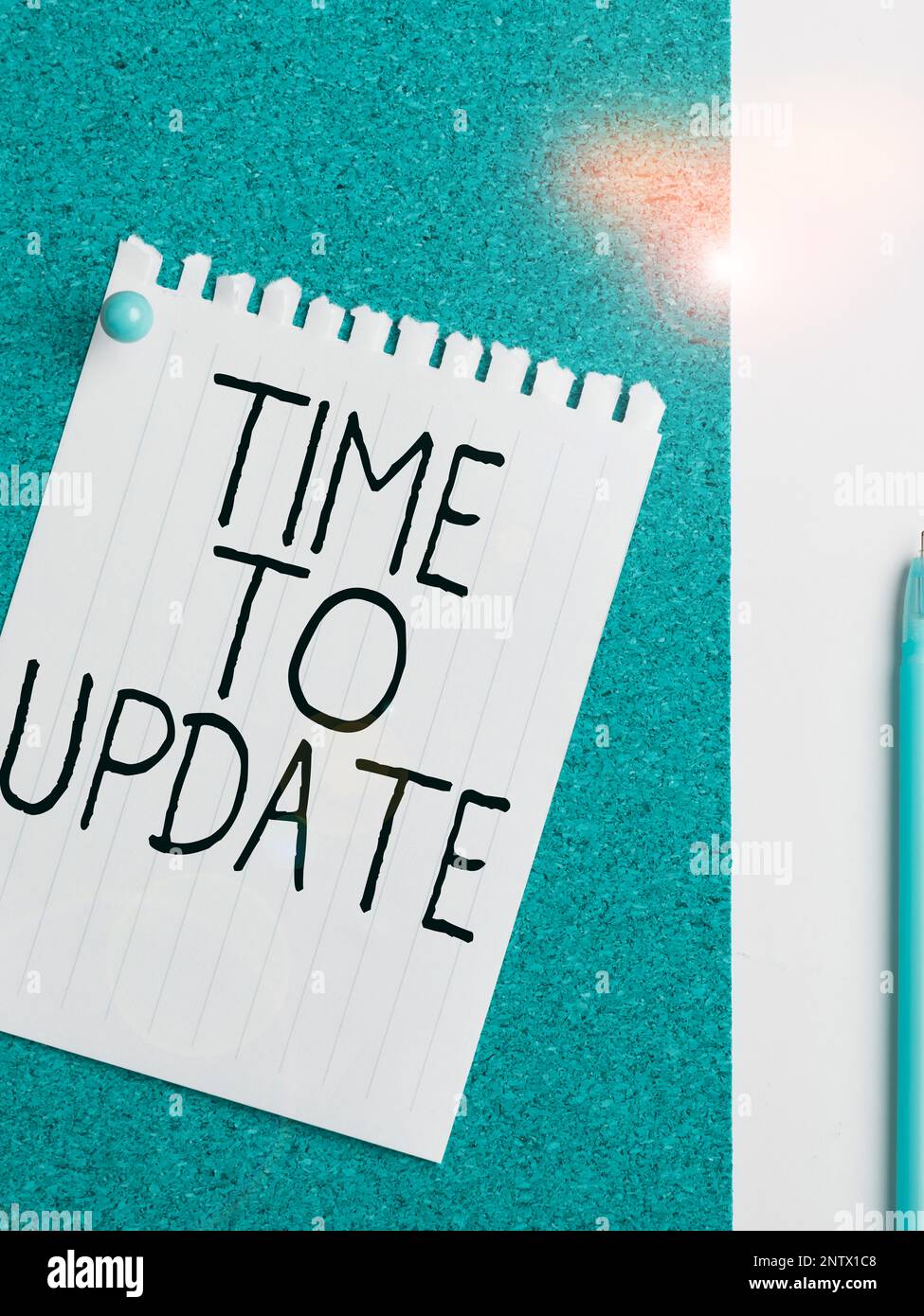 Sign displaying Time To Update. Conceptual photo The latest information ...