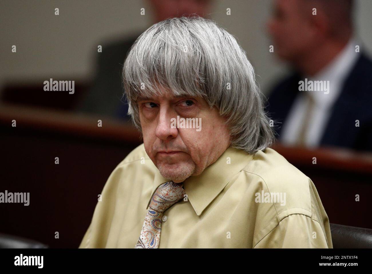 David Turpin sits during a courtroom hearing, Friday, Feb. 22, 2019, in ...