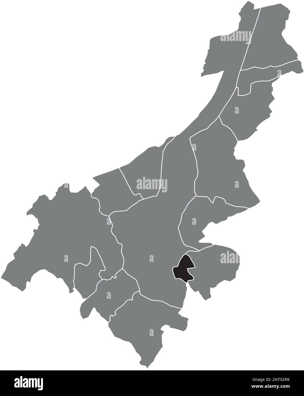 Locator map of the LEDEBERG MUNICIPALITY, GHENT Stock Vector Image ...