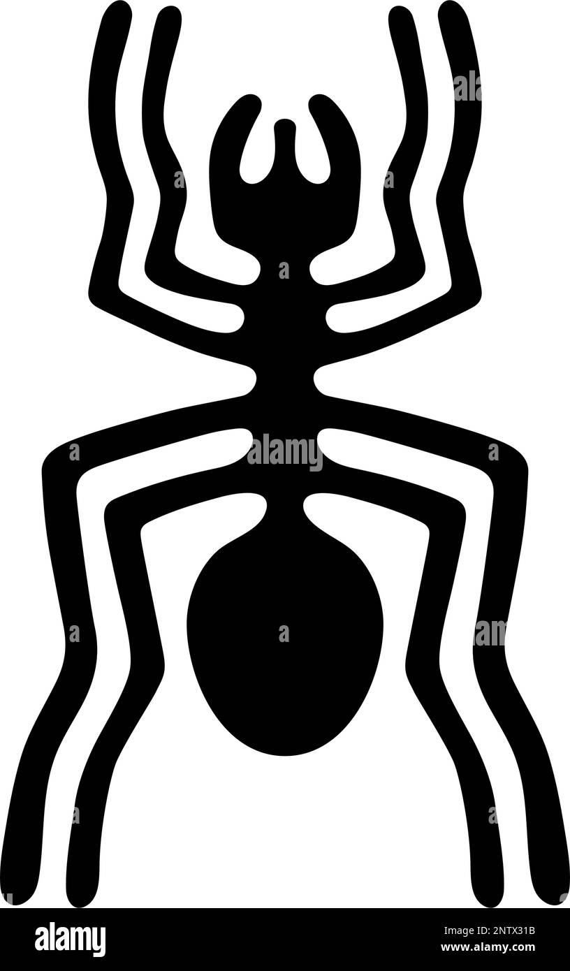 Geoglyph of the spider from Nazca, The Nazca Lines, Nazca Desert, Peru ...